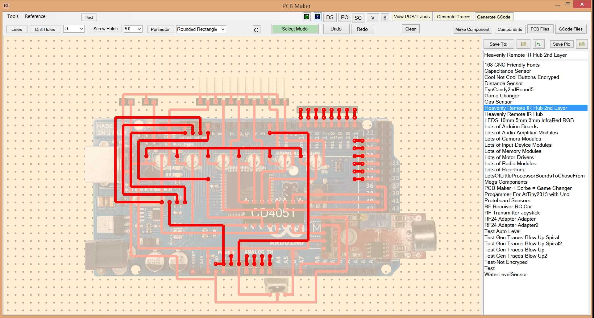 2nd layer PCB Traces